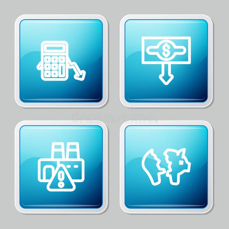 Set Line Calculation of Expenses, Dollar Rate Decrease, Shutdown Factory and Broken Piggy Bank ...