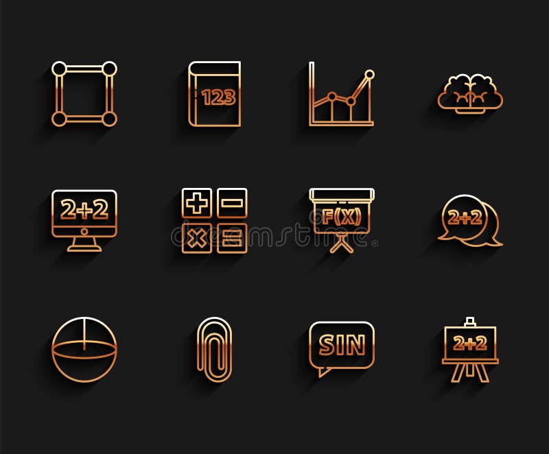 Set Line Calculator, Book with Word Mathematics, Chalkboard Diagram ... Set Line Calculator, Book with Word Mathematics, Chalkboard Diagram ...
