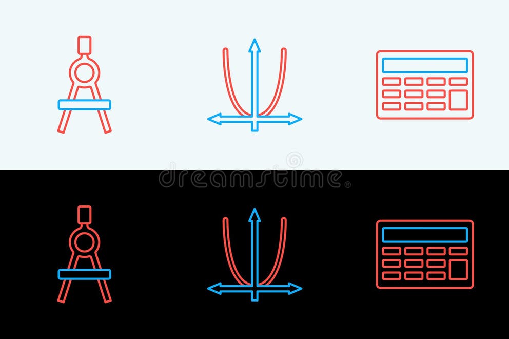 Set Line Calculator, Drawing Compass and Graph, Schedule, Chart ...