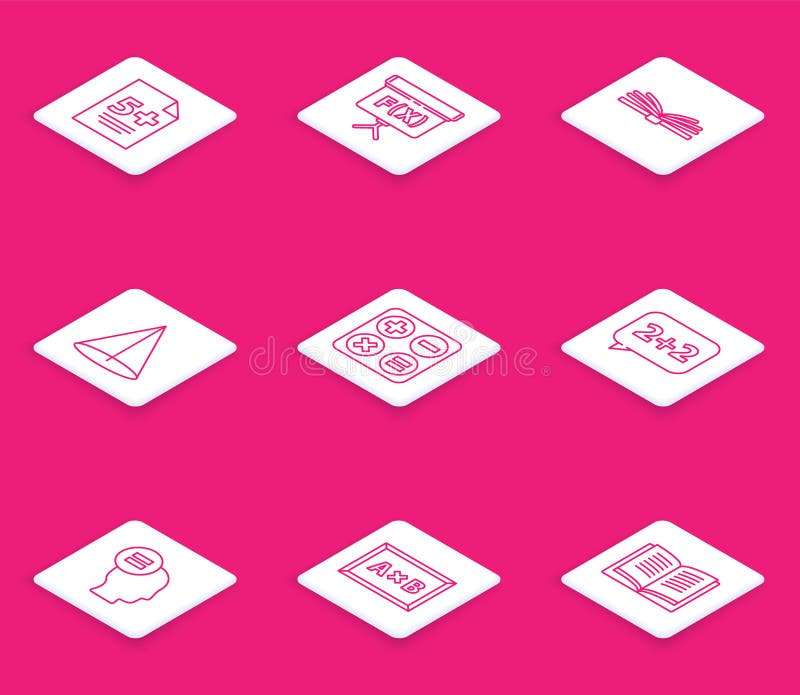 Set Line Calculator, Geometric Figure Cube, Mobile Calculator Interface ... Set Line Calculator, Geometric Figure Cube, Mobile Calculator Interface ...