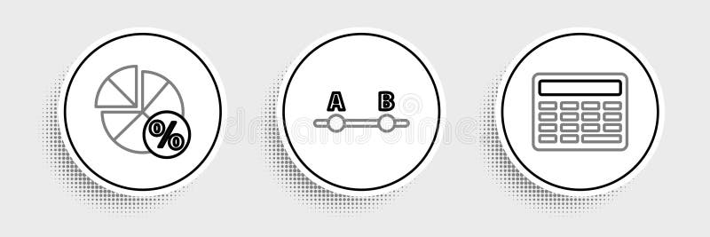 Set Line Calculator, Graph, Schedule, Chart, Diagram and Icon. Vector ...