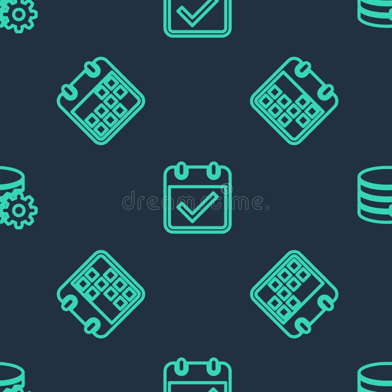 Set Line Calendar With Check Mark And Setting Database Server On
