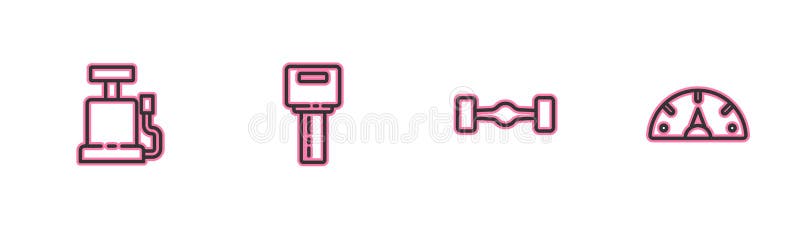 Set Line Car Air Pump, Chassis Car, Key with Remote and Speedometer ...