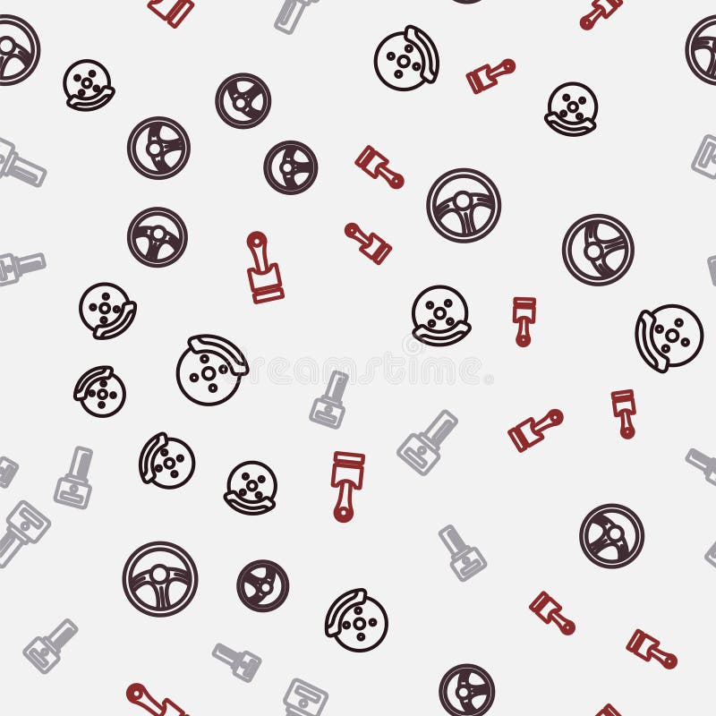 Set Line Car Brake Disk with Caliper, Racing Steering Wheel, Key Remote ...