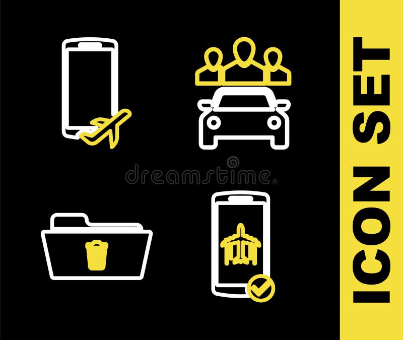 Set Line Car Sharing, Flight Mode the Mobile, Delete Folder and Icon ...