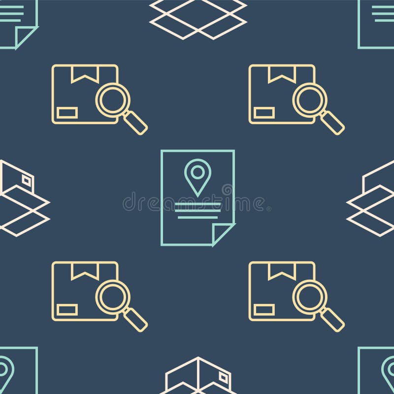 Set Line Carton Cardboard Box, Search Package and Document Tracking ...