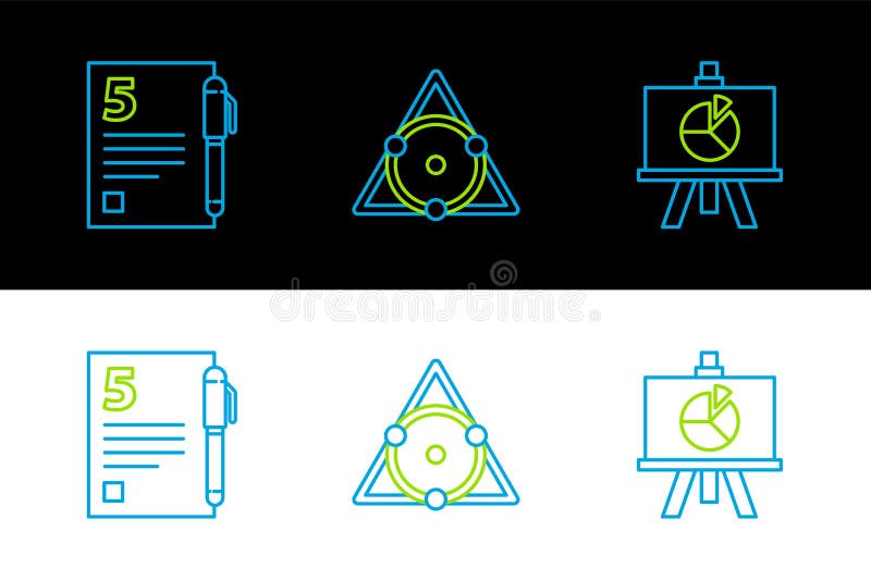 Set Line Chalkboard with Diagram, Test or Exam Sheet and Pen and ... Set Line Chalkboard with Diagram, Test or Exam Sheet and Pen and ...