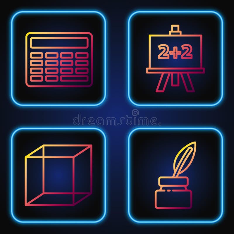 Set Line Chalkboard Function Mathematical Symbol Chalkboard And