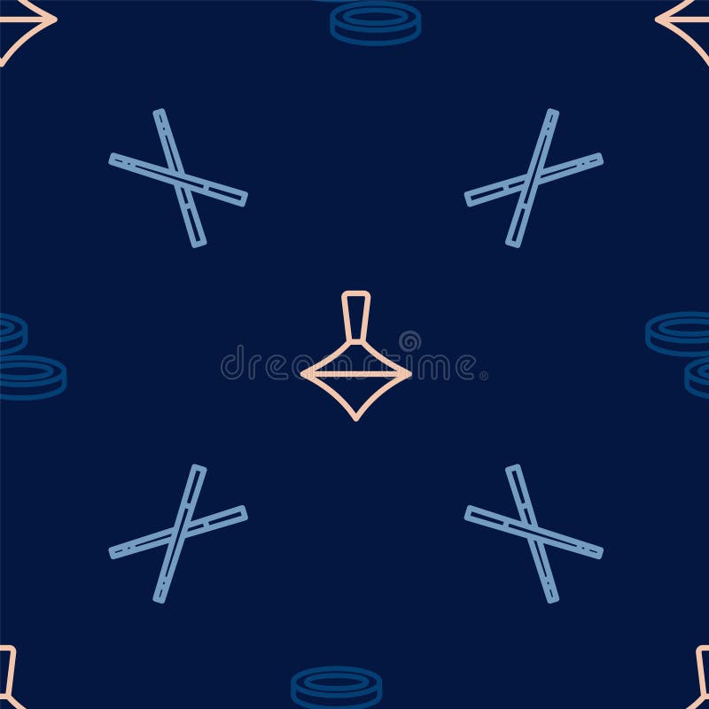 Set Line Checker Game Chips, Crossed Billiard Cues and Whirligig Toy on ...