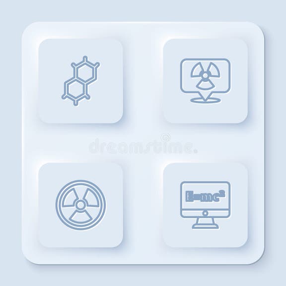 Set Line Chemical Formula, Radioactive in Location, and Equation ...