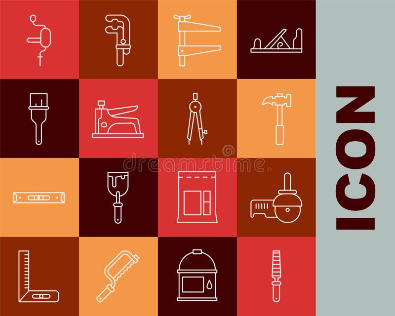 Set Line Chisel Tool for Wood, Angle Grinder, Claw Hammer, Clamp ...