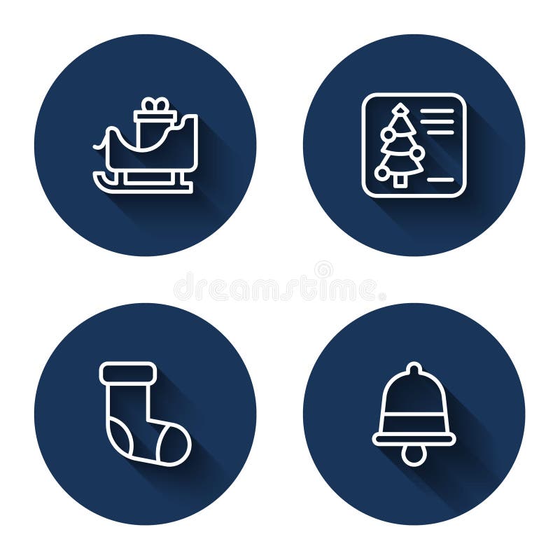 Blue Christmas Sleigh Santa Ringing Bell Stock Illustrations – 8 Blue ...