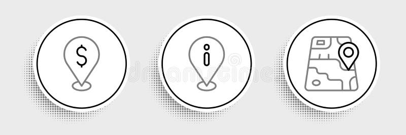 Set Line City Map Navigation, Cash Location and Location with ...