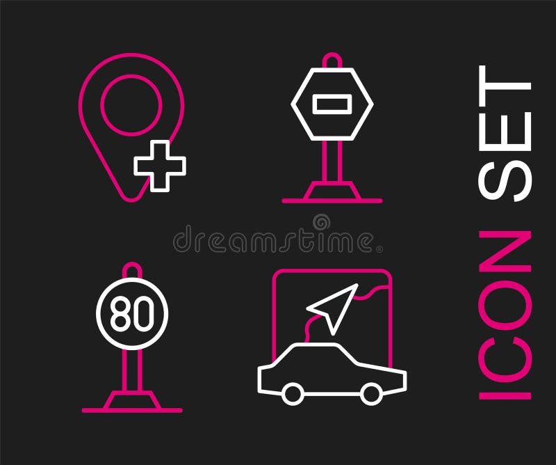 City Map Navigation Speed Limit Stock Illustrations – 209 City Map ...