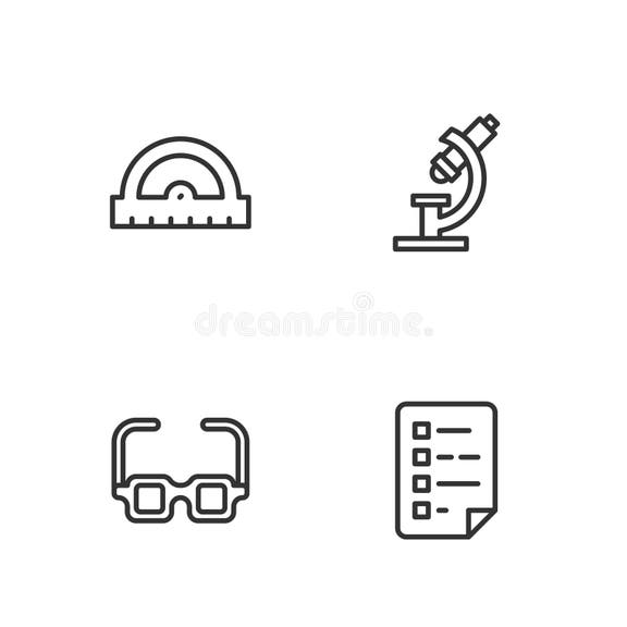 Set Line Clipboard with Checklist, Glasses, Protractor Grid and ...