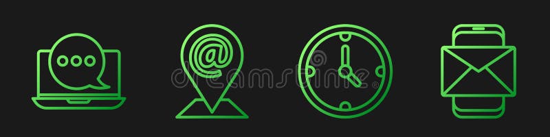 Set Line Clock, Chat Messages Notification on Laptop, Location and Mail ...