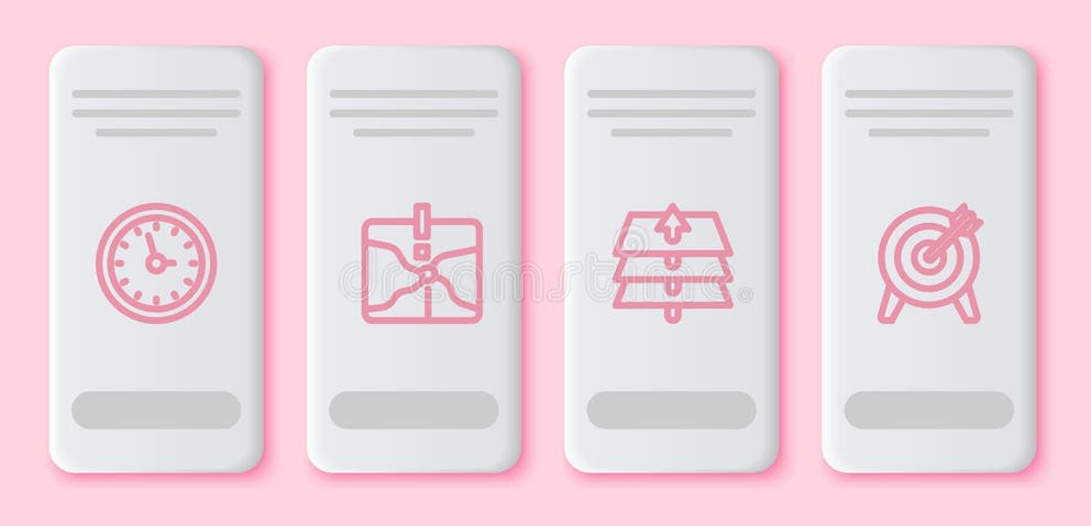 Set Line Clock, Intersection Point, Layers and Target. White Rectangle ...