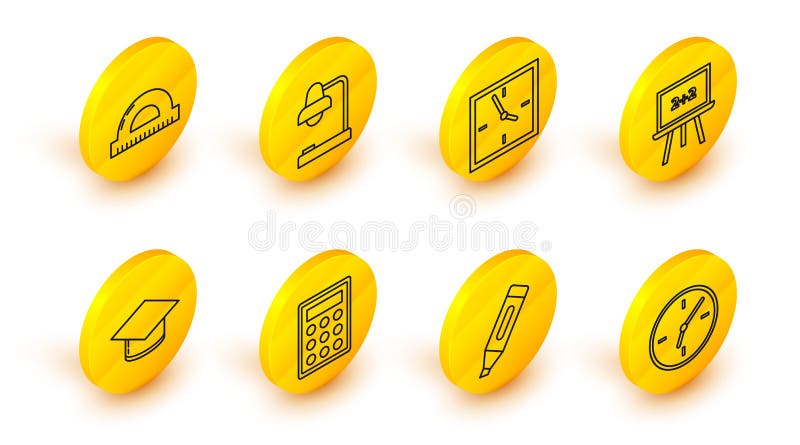 Set Line Clock, Marker Pen, Calculator, Graduation Cap, Chalkboard ... Set Line Clock, Marker Pen, Calculator, Graduation Cap, Chalkboard ...