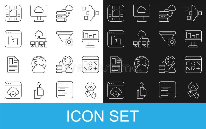 Set Line Cloud Hacking Different Files Monitor With Graph Chart Network Cloud Connection