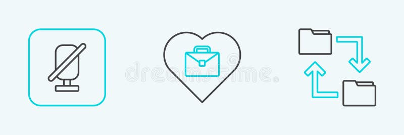Set Line Cloud Storage Document Folder, Mute Microphone and Heart with ... Set Line Cloud Storage Document Folder, Mute Microphone and Heart with ...