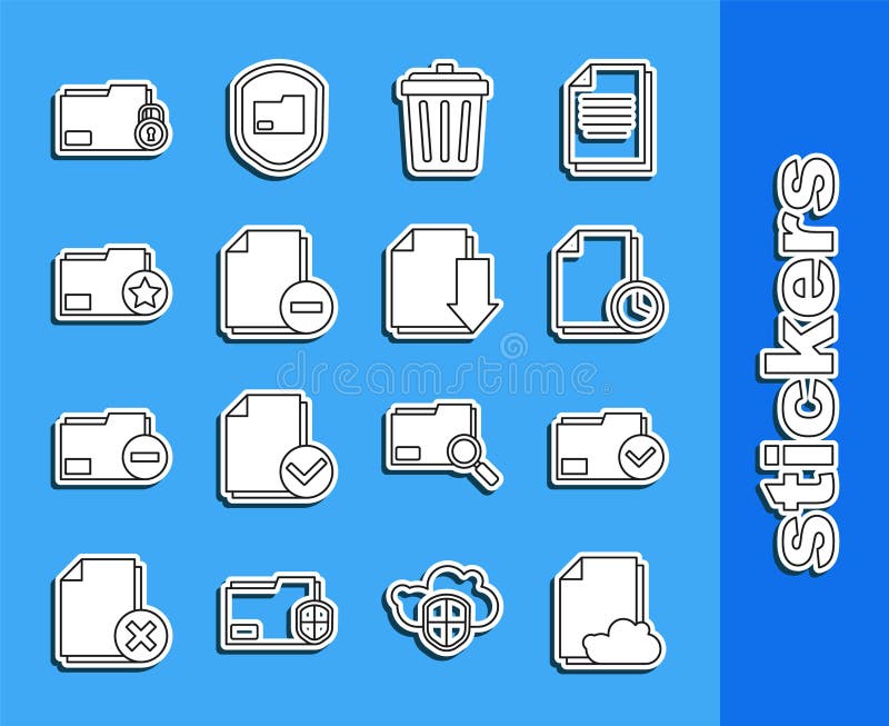 Set Line Cloud Storage Text Document, Document Folder and Check Mark ... Set Line Cloud Storage Text Document, Document Folder and Check Mark ...