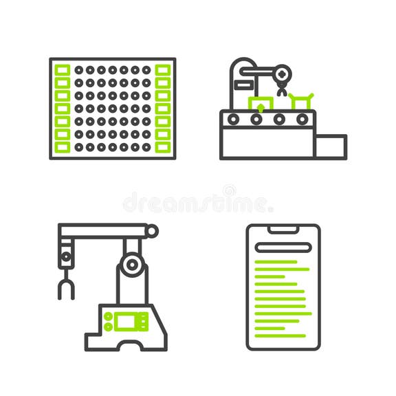 Set Line Computer Api Interface, Assembly Line, Factory Conveyor System ...