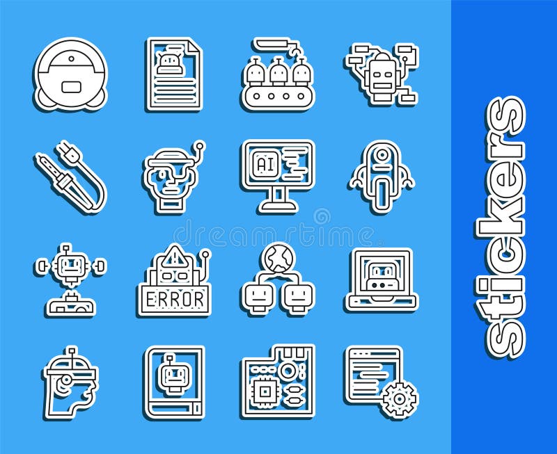 Set Line Computer Api Interface, Creating Robot, Robot, Industrial Production of Robots, Smart ...