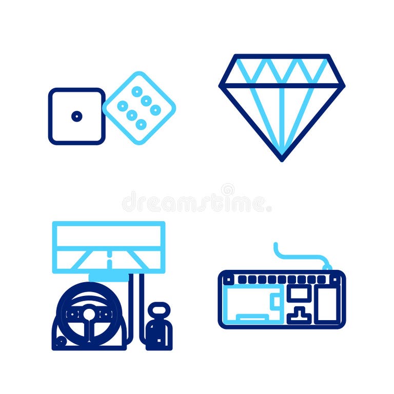 Line Computer Keyboard Racing Simulator Cockpit Diamond Stock Photos ...