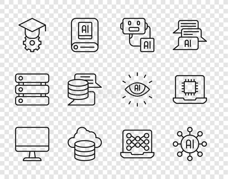 Robot with cloud computer stock illustration. Illustration of network - 126289435