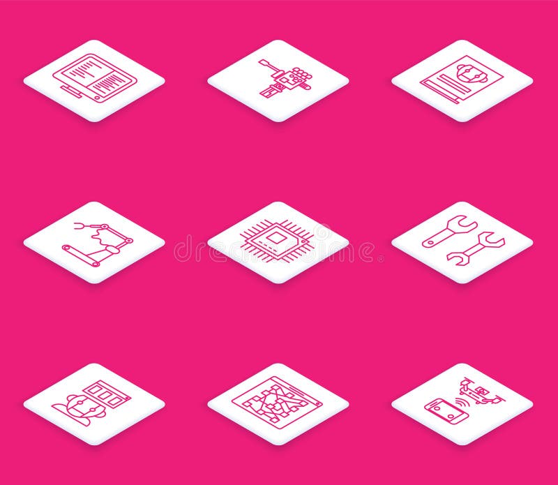 Set Line Computer Monitor Screen, User Manual, Industrial Machine ...