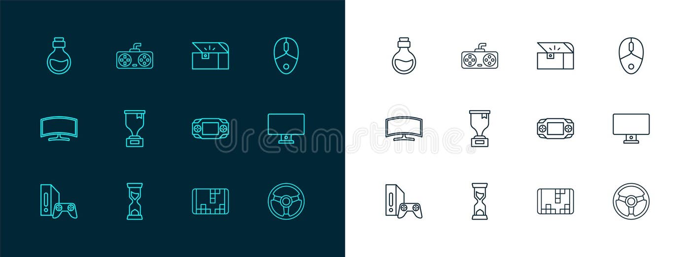 Console Old Hourglass Bottle Magic Elixir Computer Mouse Stock ...