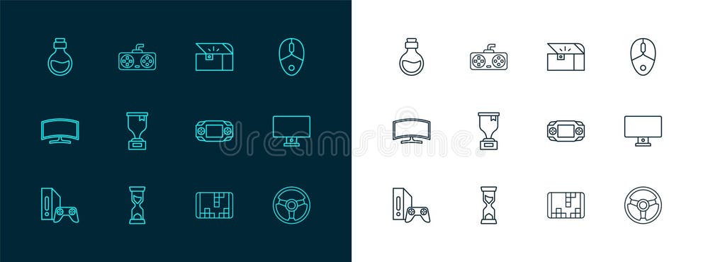 Console Old Hourglass Bottle Magic Elixir Computer Mouse Stock ...