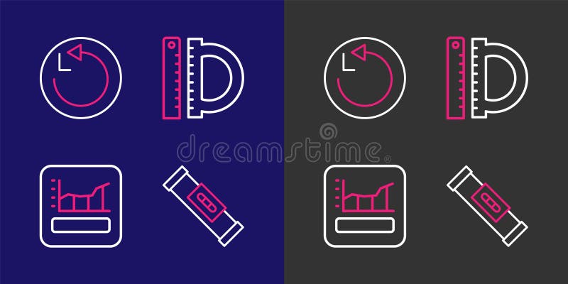 Set Line Construction Bubble Level, Graph, Schedule, Chart, Diagram ...
