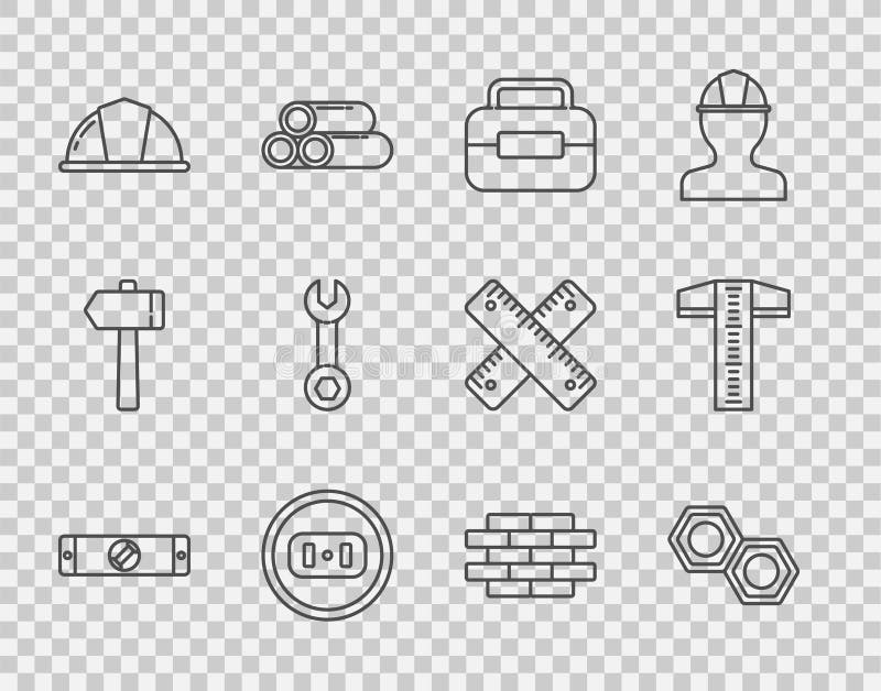 Set Line Construction Bubble Level, Hexagonal Metal Nut, Toolbox ...
