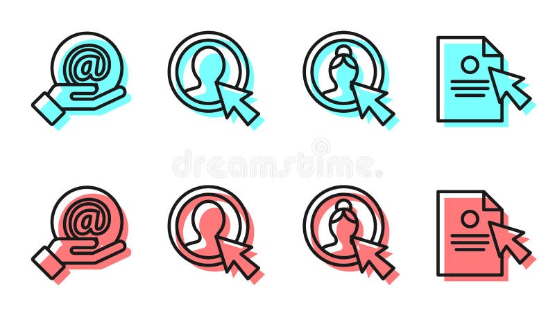 Set Line Create Account Screen, Mail and E-mail in Hand, Create Account Screen and Document and ...