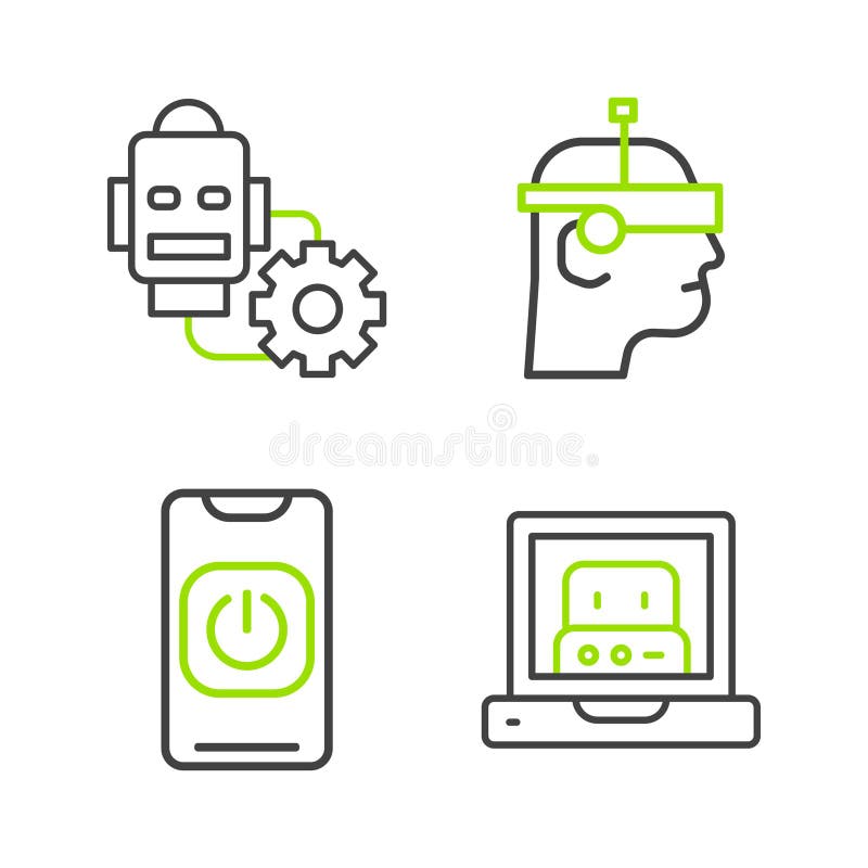 Set Line Creating Robot, Turn Off from Phone, Smart Glasses and Robot ...