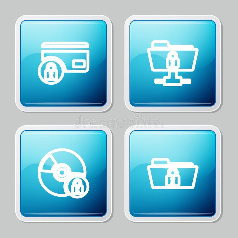 Set Line Credit Card with Lock, FTP Folder and, CD or DVD Disk and ...