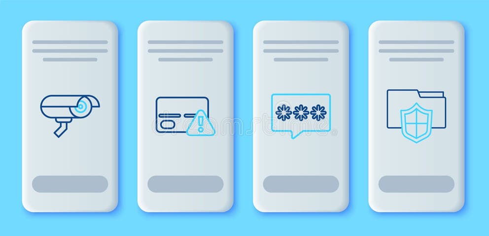 Set Line Credit Card, Password Protection, Security Camera and Document ...