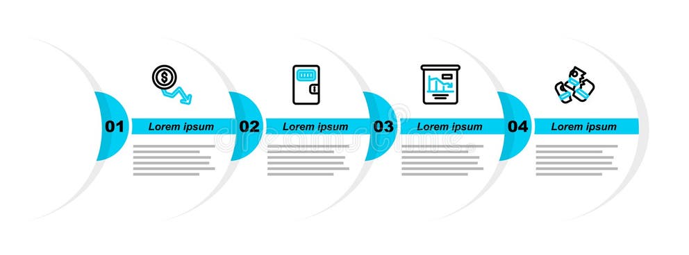 Set Line Credit Card, Pie Chart Infographic, Prison Cell Door and Dollar Rate Decrease Icon ...