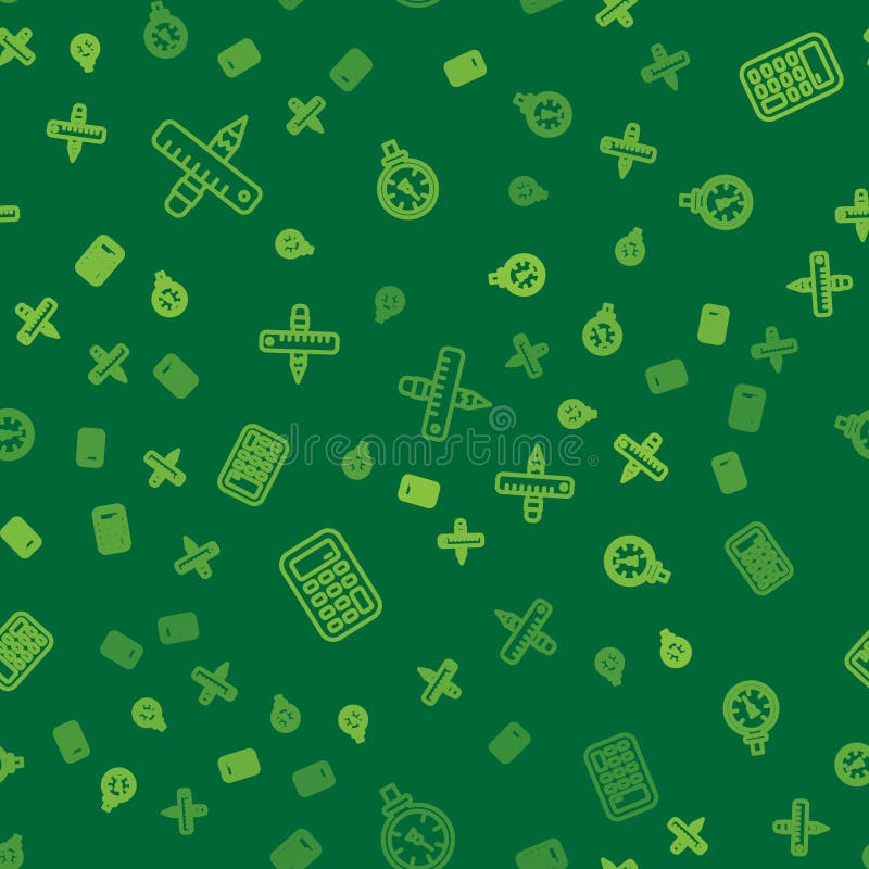 Set Line Crossed Ruler and Pencil, Calculator and Pressure Water Meter ...