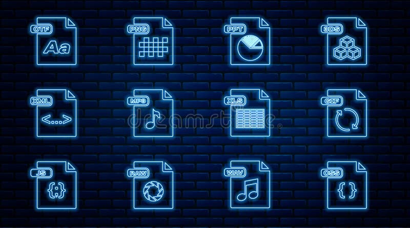 Set Line CSS File Document, GIF, PPT, MP3, XML, OTF, XLS and PNG Icon ... Set Line CSS File Document, GIF, PPT, MP3, XML, OTF, XLS and PNG Icon ...