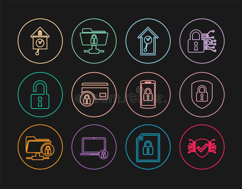 Padlock Cyber Security Shield Stock Illustrations – 32,182 Padlock ...