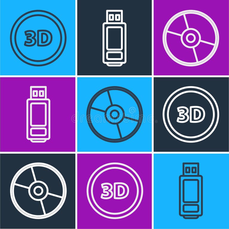 Dimensional Usb Disk Stock Illustrations – 56 Dimensional Usb Disk ...