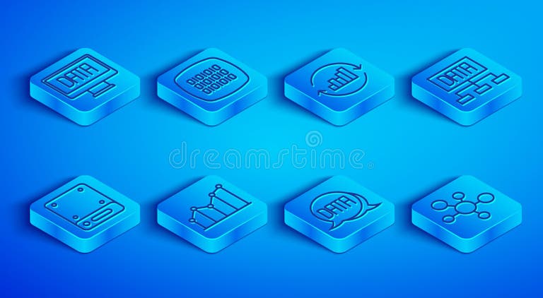 Set Line Data Analysis, Binary Code, Pie Chart Infographic, Server and Mind Map Icon. Vector ...