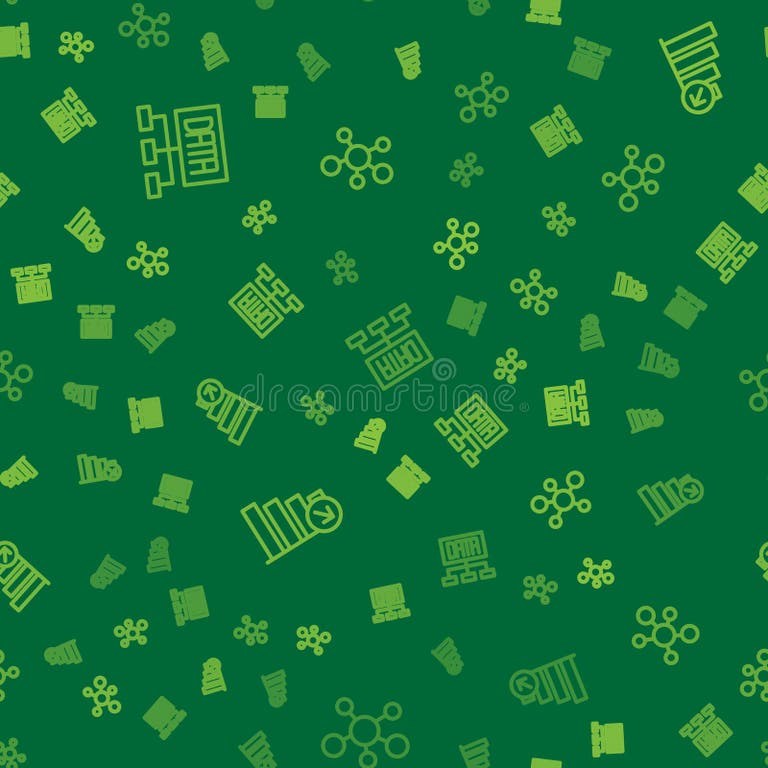 Set Line Data Analysis, Financial Growth Decrease and Mind Map Infographic on Seamless Pattern ...