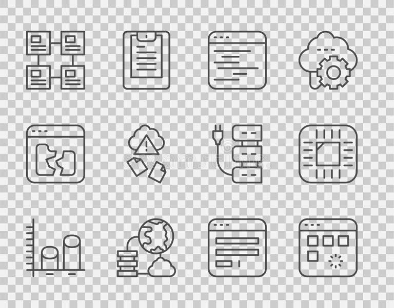 Set Line Data Analysis, Loading Data Window, Software, Network Cloud Connection, Hierarchy ...