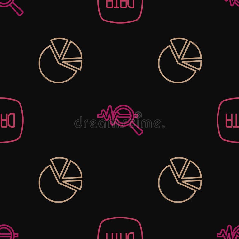 Set Line Data Analysis, Pie Chart Infographic and Search Data on ...