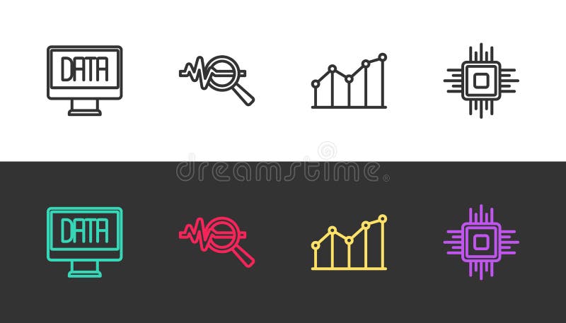 Set Line Data Analysis, Search Data, Pie Chart Infographic and ... Set Line Data Analysis, Search Data, Pie Chart Infographic and ...