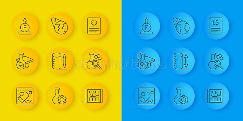 Set Line Data Visualisation, Graduation Cap, Height Geometrical Figure ...