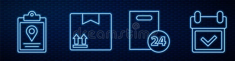 Set Line Delivery with Cardboard Boxes, Document Tracking Marker System ...